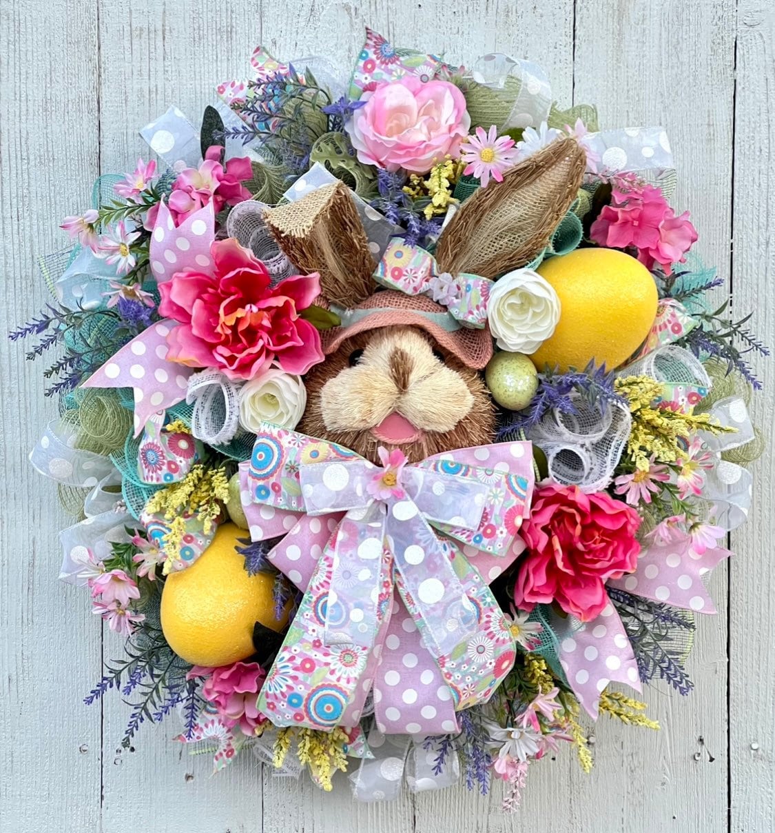 Spring Wreath Easter Wreath Spring Door Bunny Wreath | Etsy
