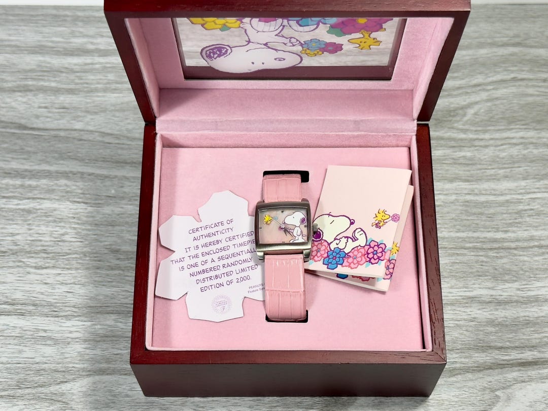 Rare Snoopy Fossil Watch: Limited Edition 778/2000, Pink Leather - Etsy