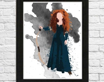 Disney's Merida Poster/print Minimalist Princess Merida Bear Mother ...