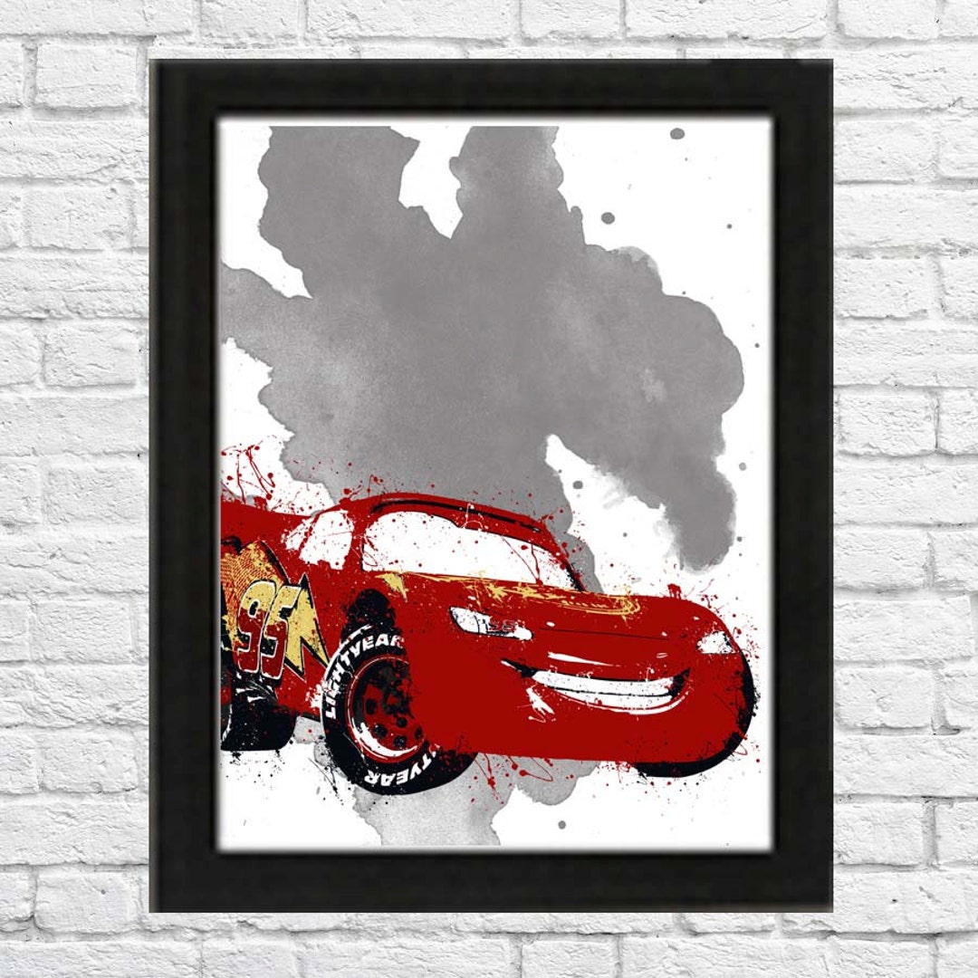 Car's Lightening Mcqueen Poster - Etsy