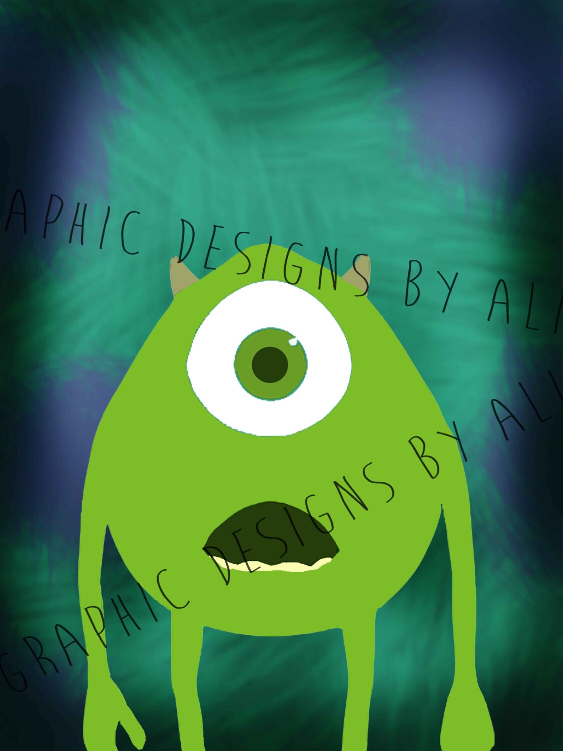 Monster Inc.'s Mike Wazowski Poster - Etsy