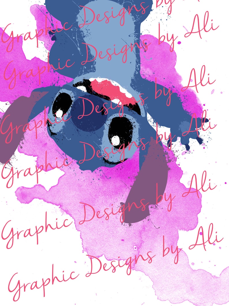 Lilo & Stitch's Stitch Minimalist Various Sizes Available - Etsy