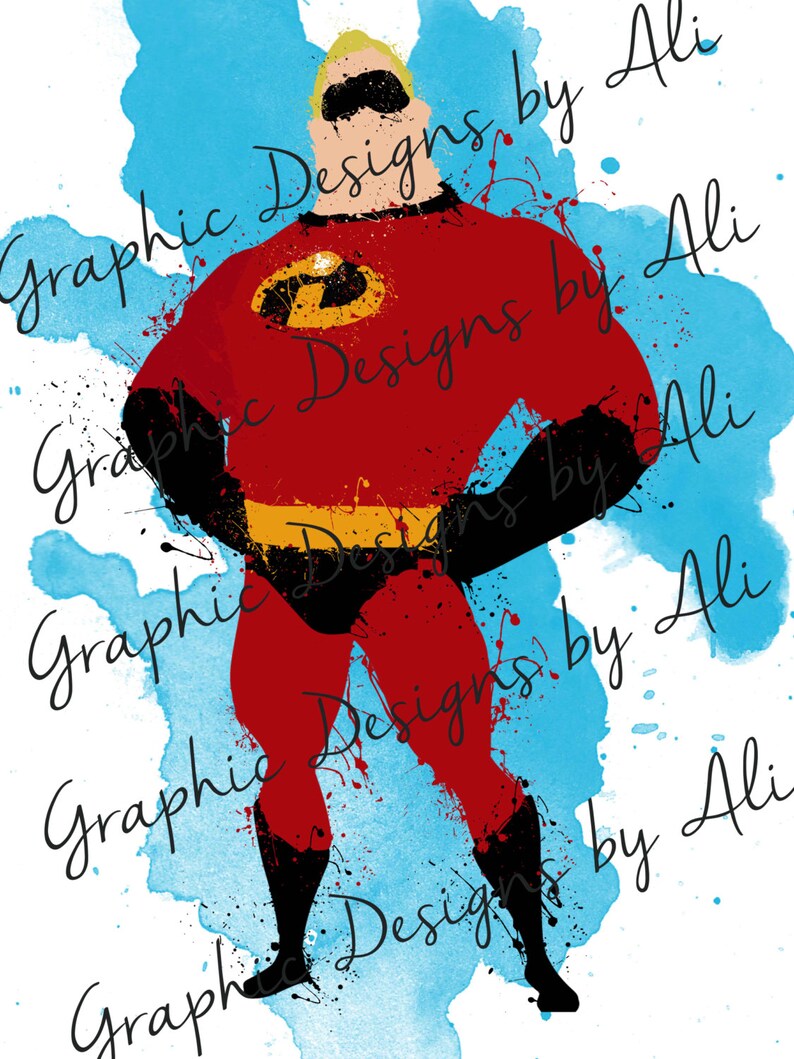 Mr. Incredible Poster Minimalist Various Sizes Available - Etsy