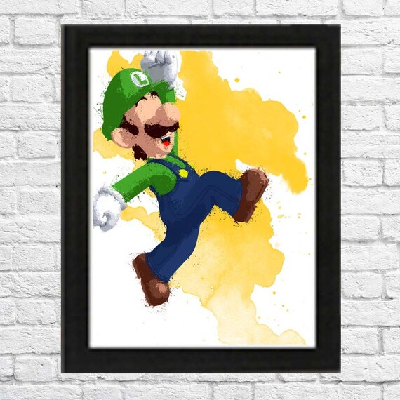 Mario Brothers Luigi Poster - Etsy