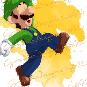 Mario Brothers - Luigi Poster - Etsy