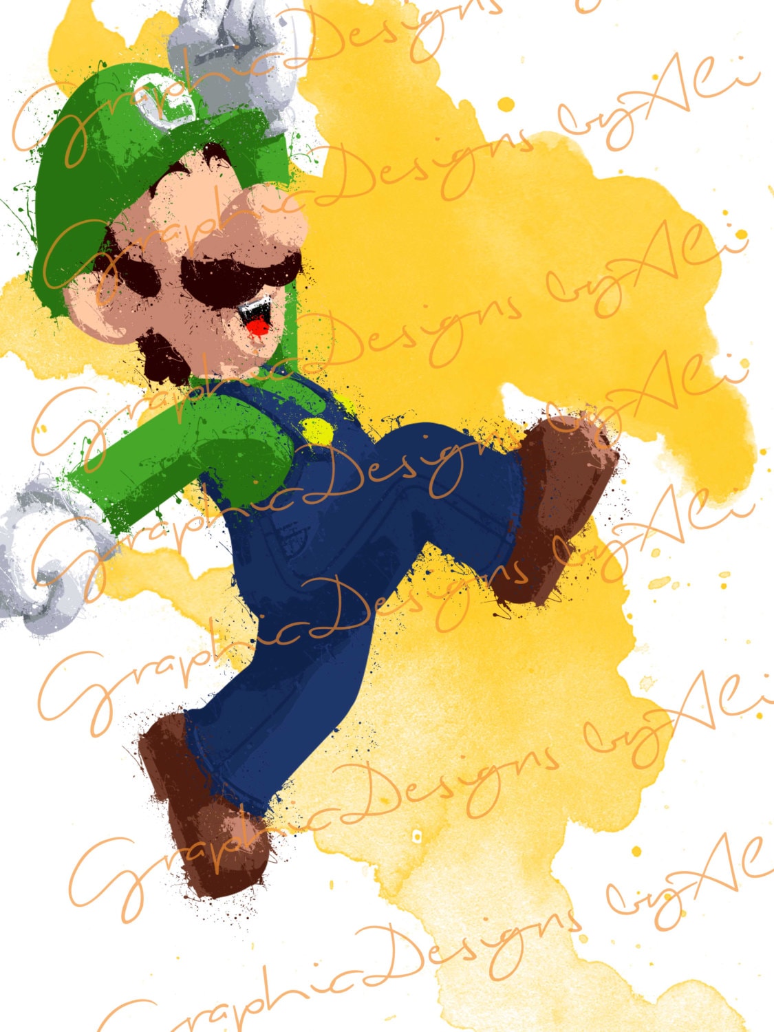 Mario Brothers - Luigi Poster - Etsy