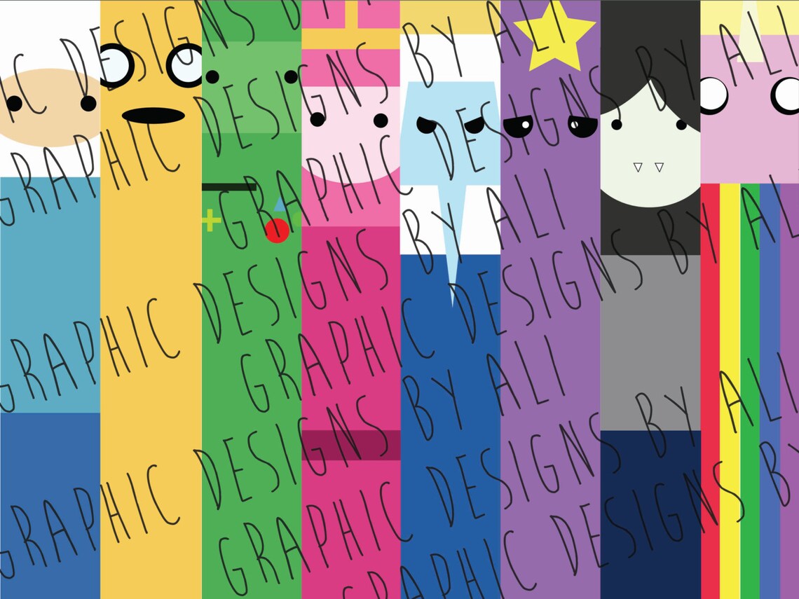 Adventure Time Character Poster Minimalist Various Sizes Available - Etsy