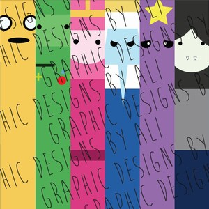 Adventure Time Character Poster Minimalist Various Sizes Available - Etsy