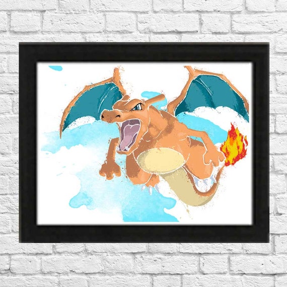 Pokemon Charizard Poster - Etsy Hong Kong