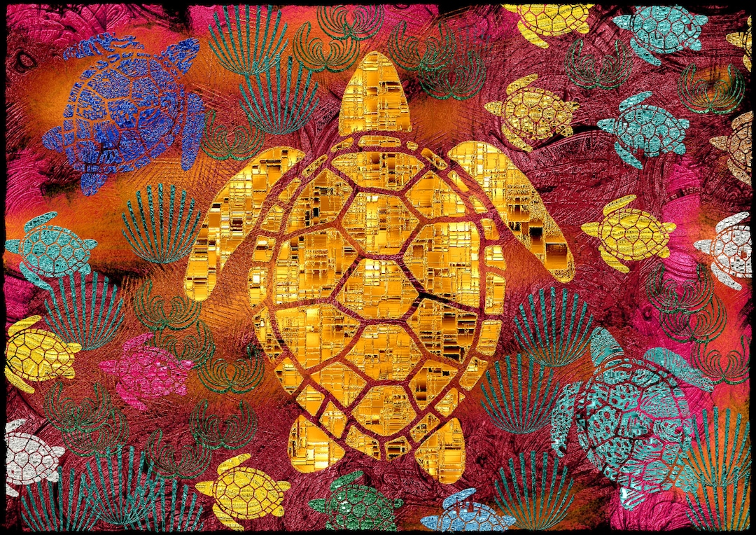 Sea Turtles Computer Desktop Wallpaper - Etsy