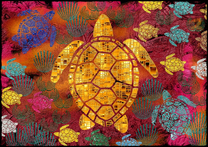 Sea Turtles Computer Desktop Wallpaper - Etsy