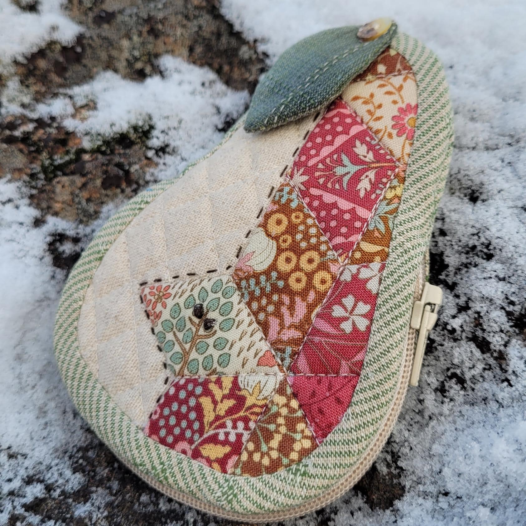 Tiny Pear Pouch, Sewing Pattern, English Paper Piecing, EPP Tutorial ...