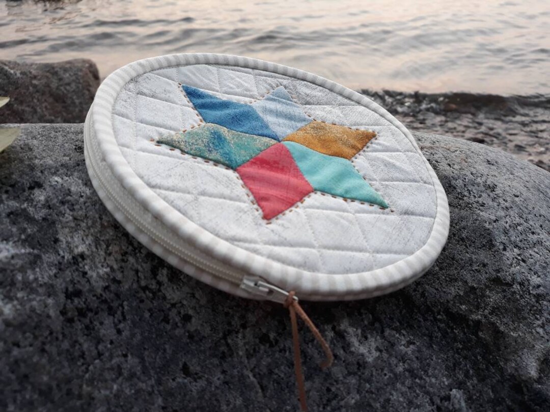 Fabric EPP Sewing Kit, Scandi Star Round Pouch - Etsy