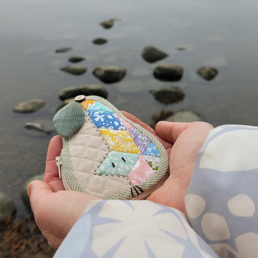 Tiny Pear Pouch, Sewing Pattern, English Paper Piecing, EPP Tutorial, Quilting, Patchwork ...