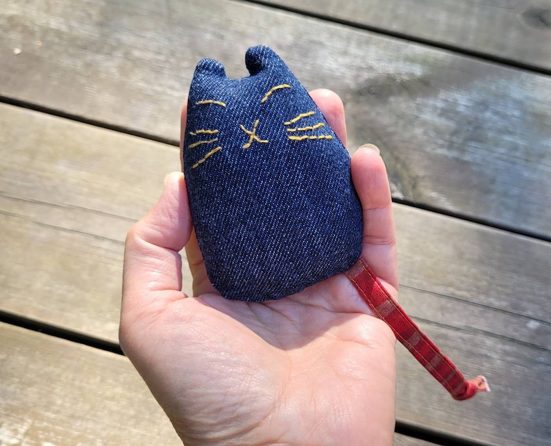 Easy Denim Cat Toys, Catnip Toy Sewing Pattern Tutorial, Downloadable ...