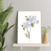 Blue Hydrangea Print for Aesthetic Room Decor, Botanical Artwork Ideal ...