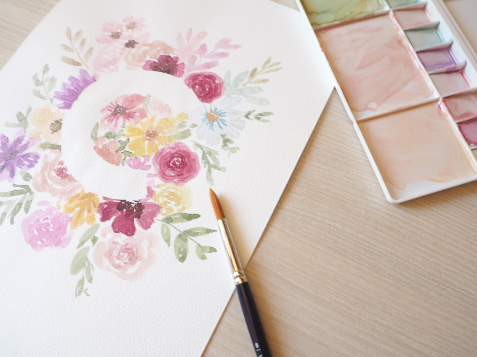 Original Watercolor Letter Custom Letter Sign Greenery Sign - Etsy