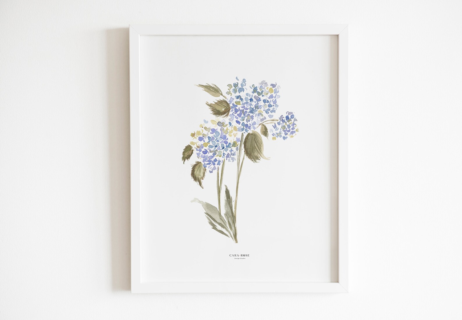Blue Hydrangea Print for Aesthetic Room Decor, Botanical Artwork Ideal ...