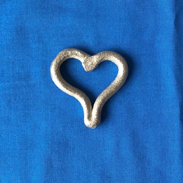 Small Pewter Hearts - Etsy
