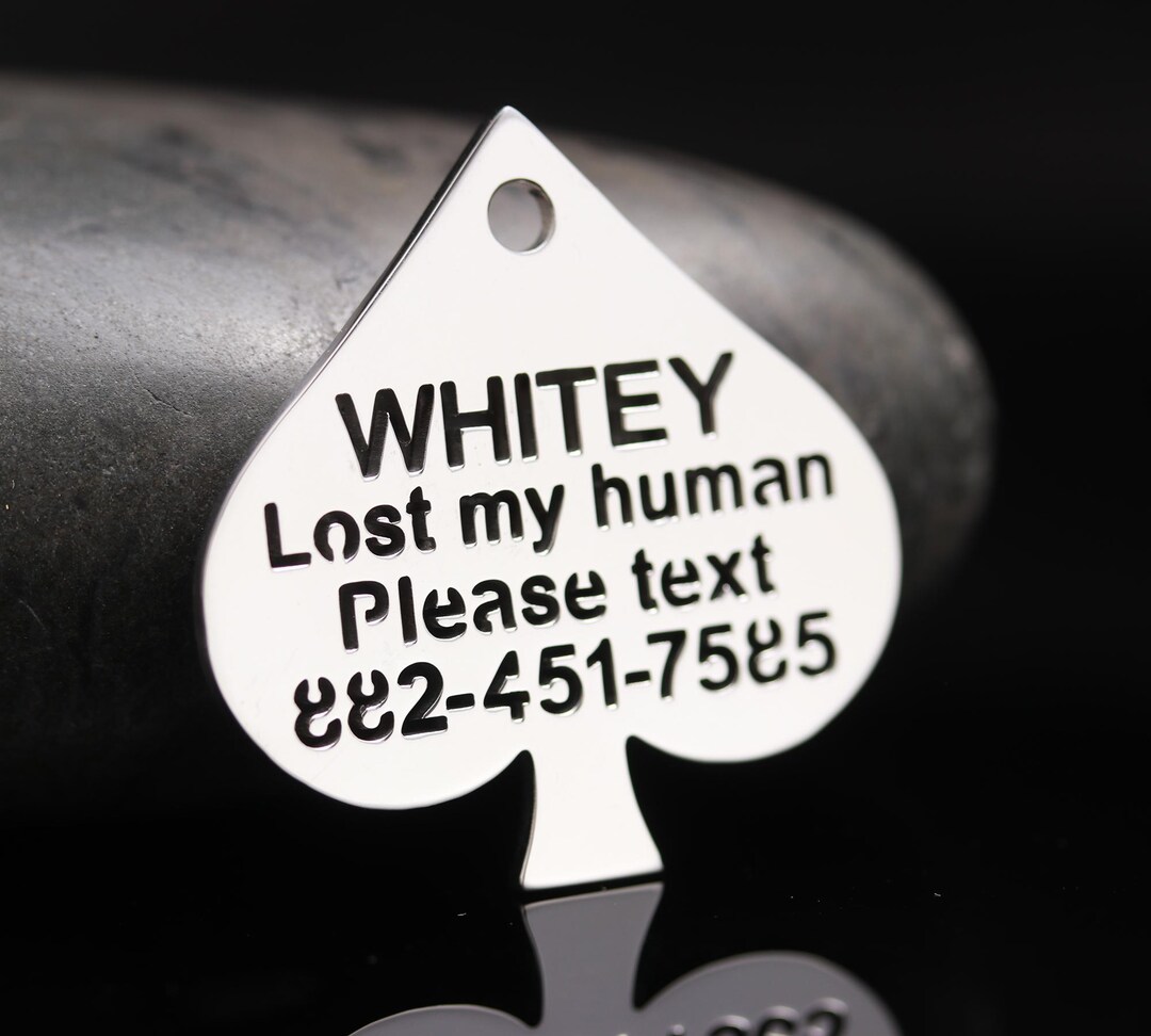 Ace of Spades Dog Tag: Custom Stainless Steel Pet ID Tag - Etsy