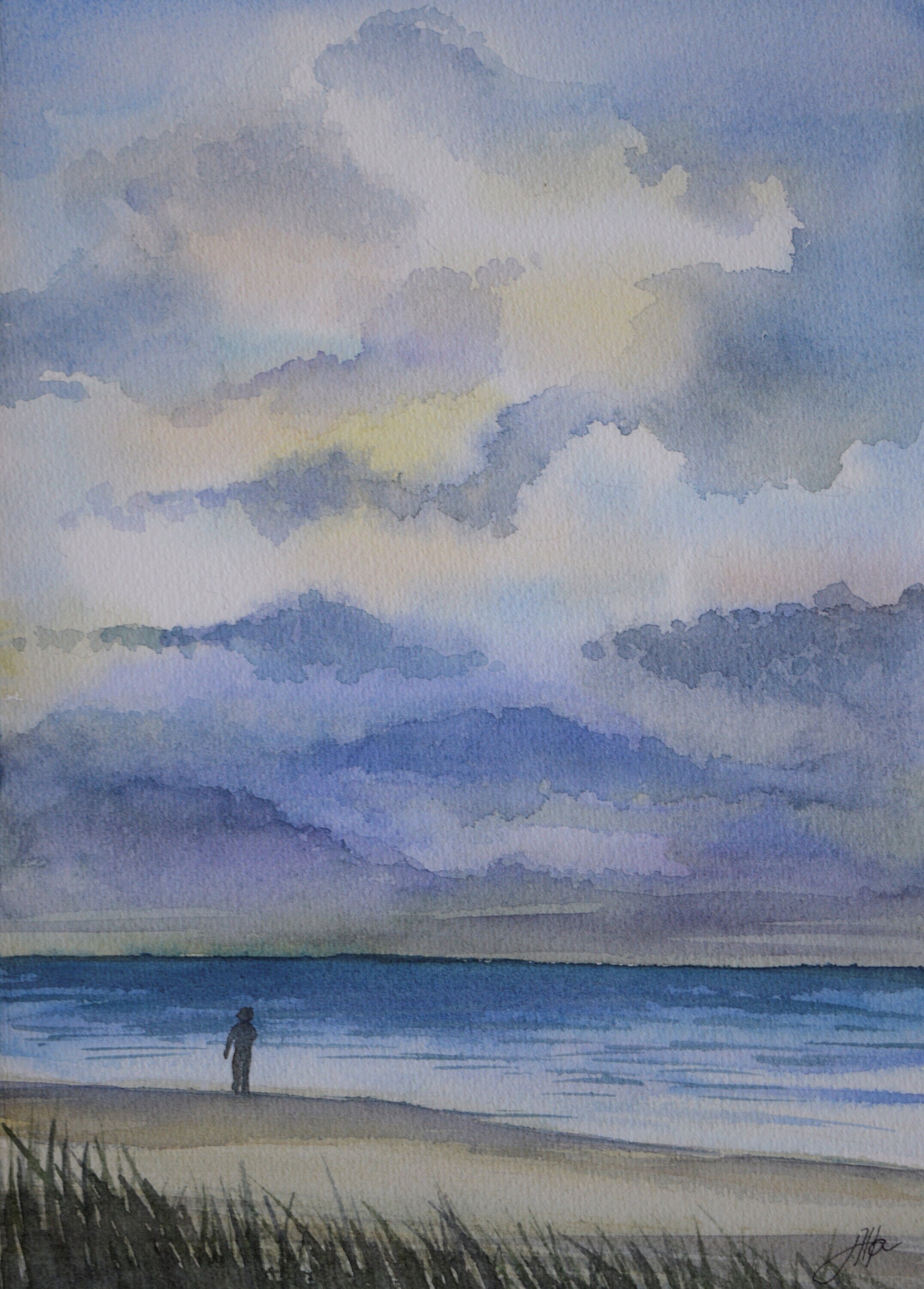 Simple Beach Watercolor