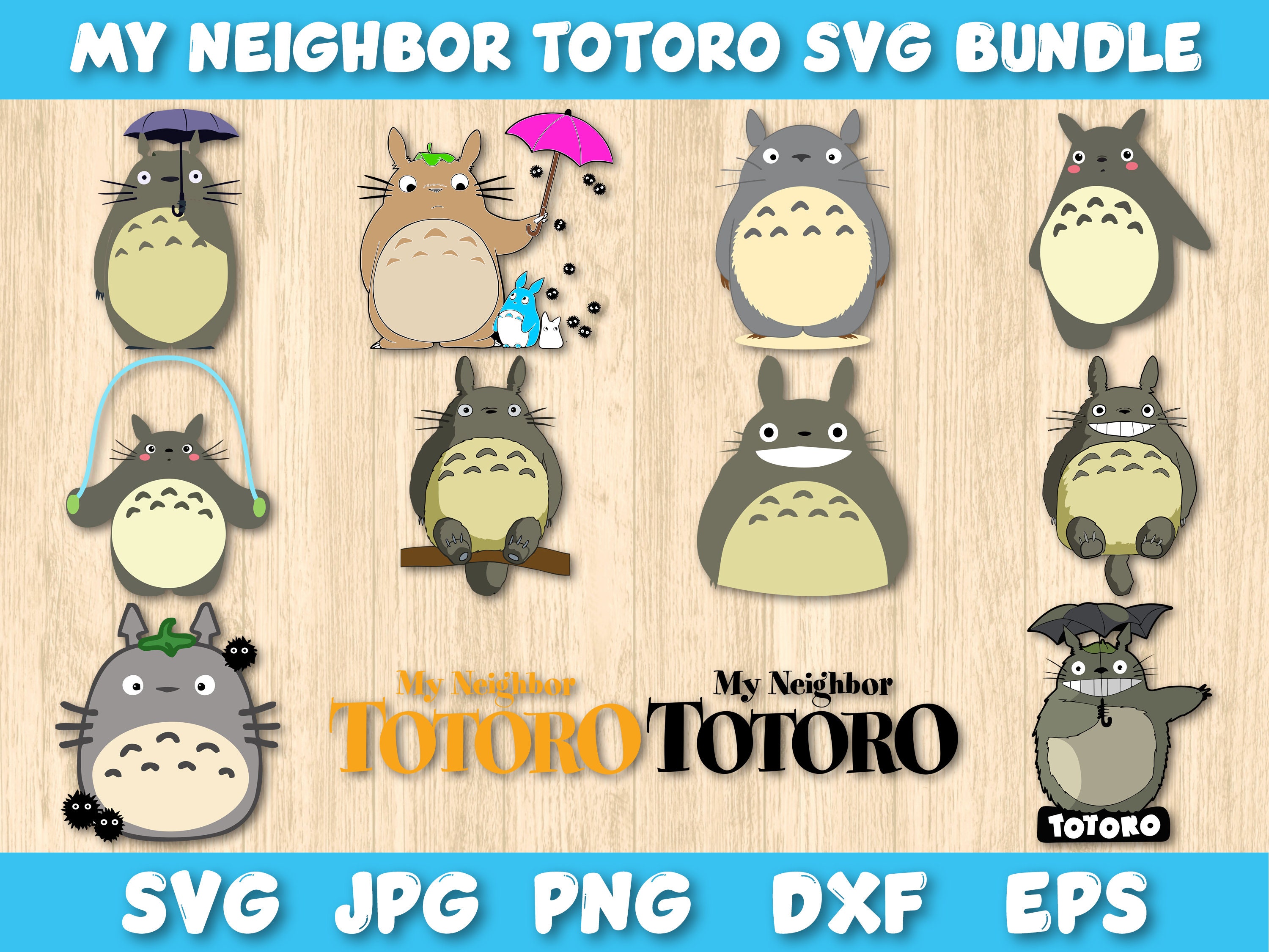 My Neighbor Totoro SVG, Totoro Mega SVG Bundle, 58 Designs Totoro Svg ...