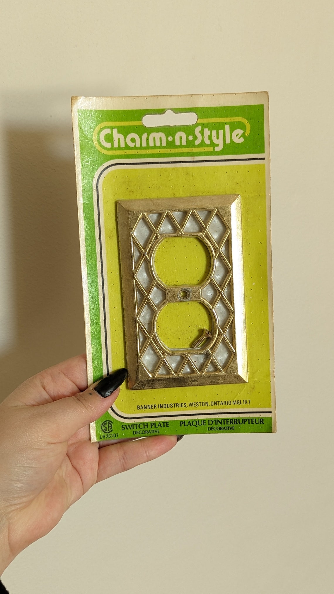New Old Stock Electrical Gold Plate Vintage Pearl Outlet Cover - Etsy