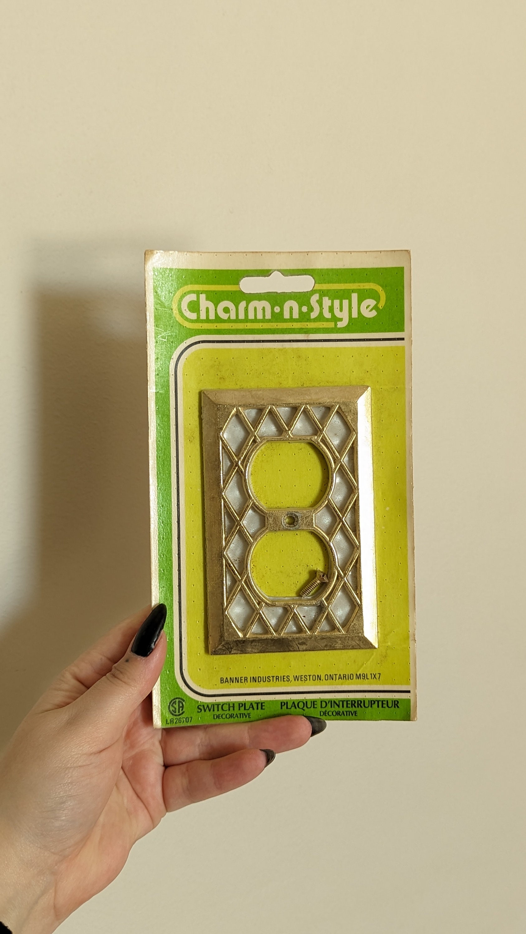 New Old Stock Electrical Gold Plate Vintage Pearl Outlet Cover - Etsy