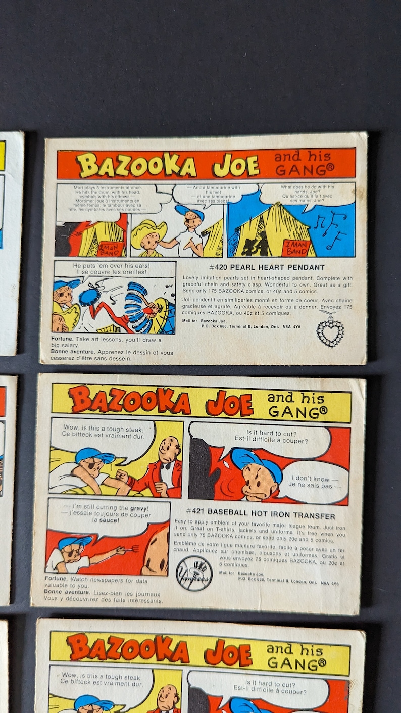 Bazooka Joe and His Gang 1970s Topps Vintage Trading Cards You Pick ...