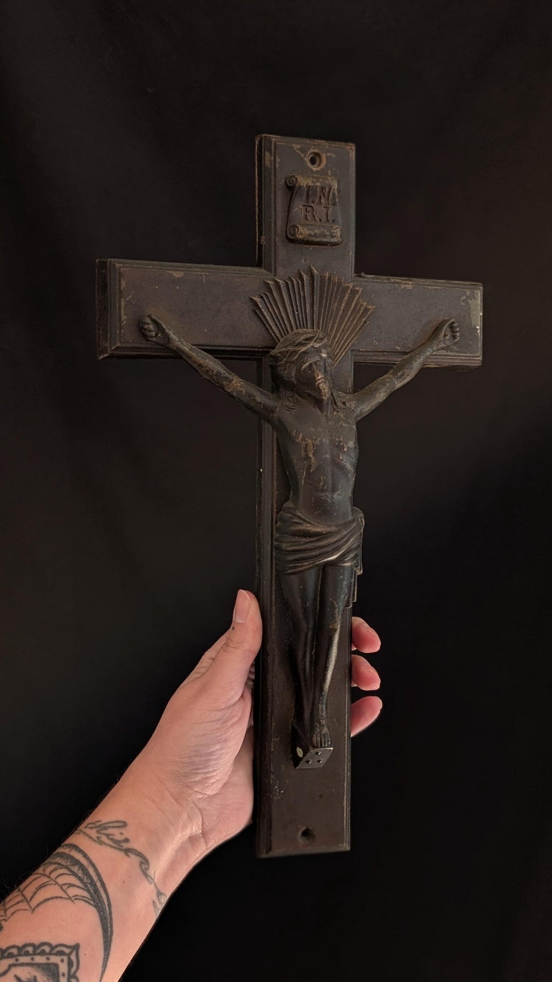 Black Coffin Crucifix Metal Vintage Funeral - Etsy