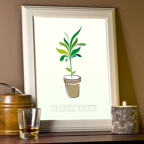 My lovely kitchen Printable Poster Graphic Design Herbs | Etsy