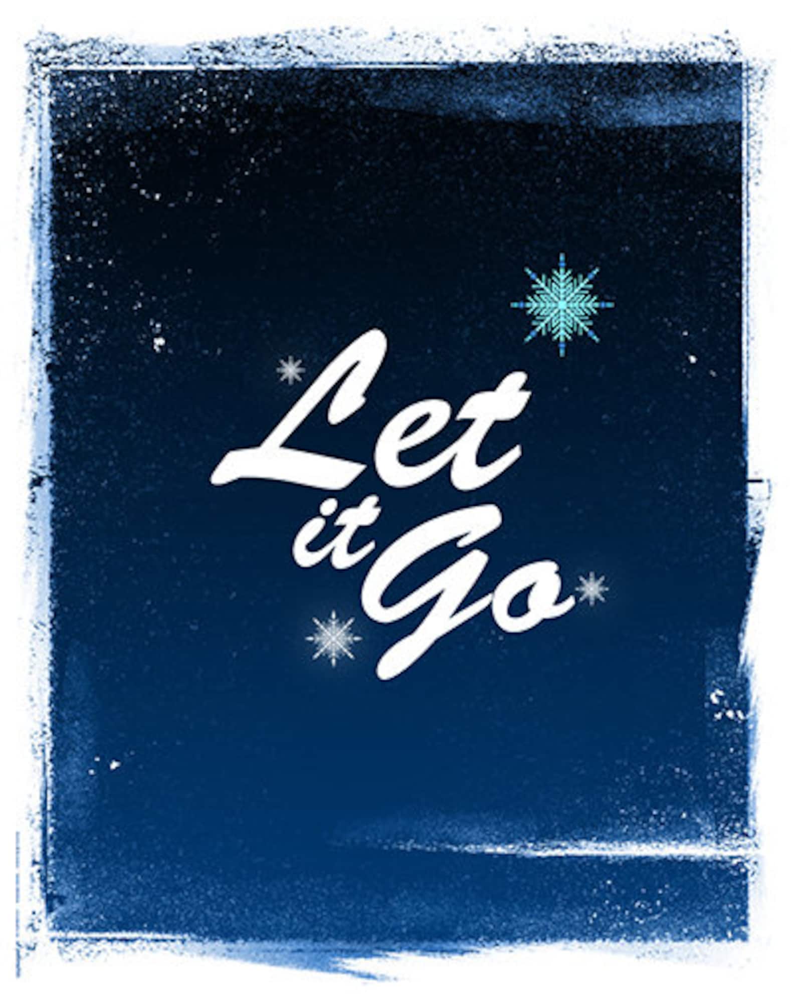 Let It Go Printable Typography Poster Wall Art Graphic Design | Etsy