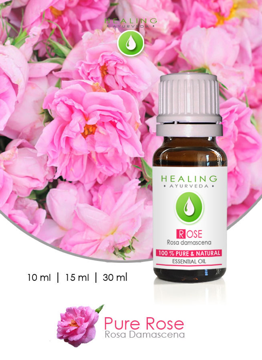 Natural Rose Essential Oil - Rose Otto-pure Rose Flower Oil- Turkish ...