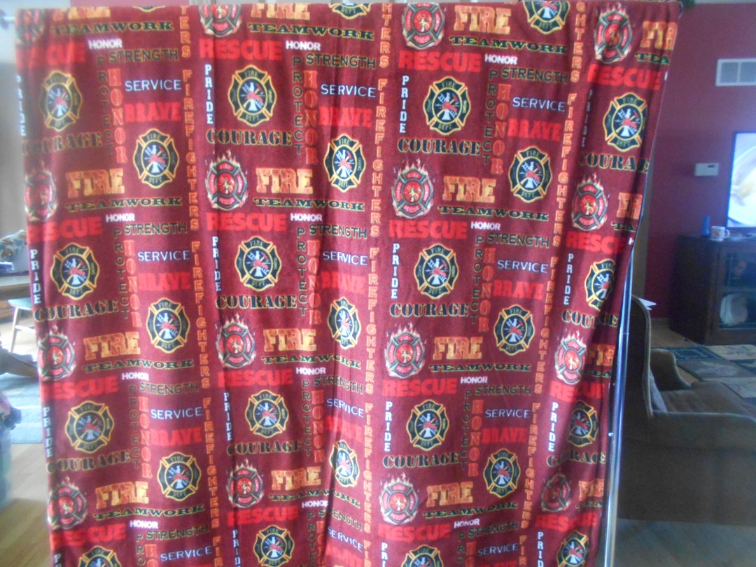 Fire Department Fleece Blanket/ Full Size - Etsy