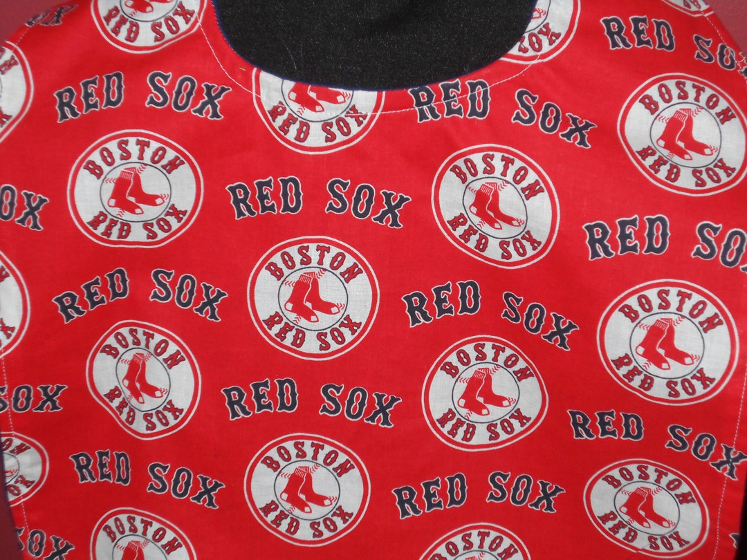 Boston Red Sox Adult Bib/ Clothing Protector/dining Scarf - Etsy