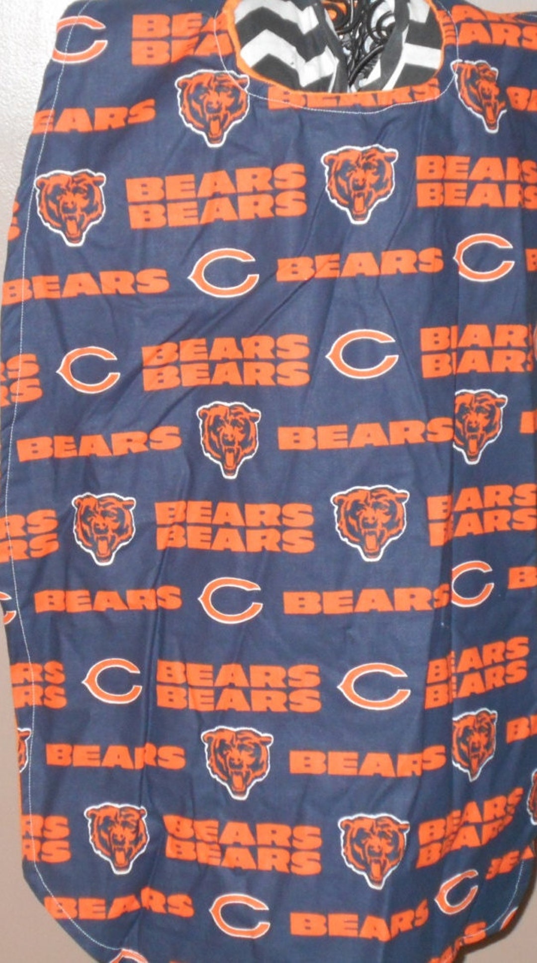Chicago Bears Adult Bib/dining Scarf/clothing Protector - Etsy