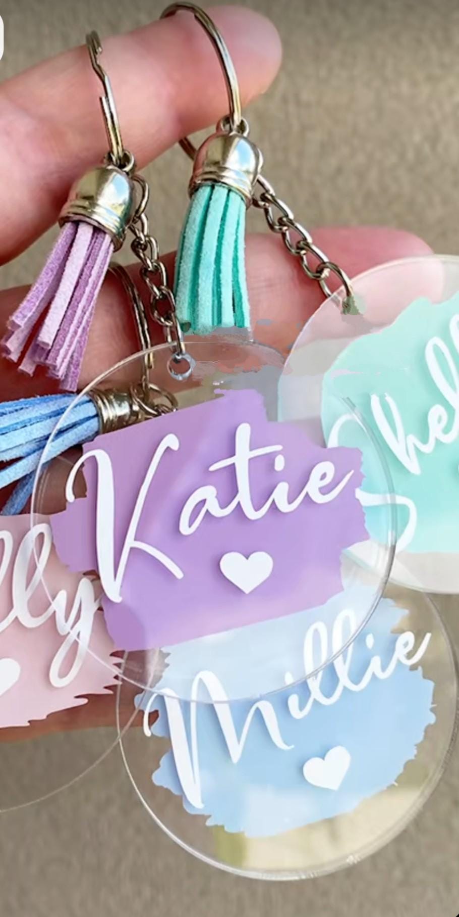 Custom Clear Acrylic Keychains - Etsy