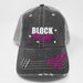 Block Party Distressed Trucker Hat - Custom Name Option - Glitter ...