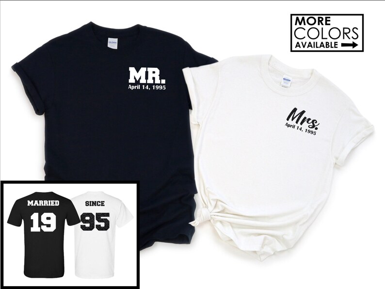 Married Since Shirts - Mr. and Mrs. Shirts - Couples Shirt - Wedding ...
