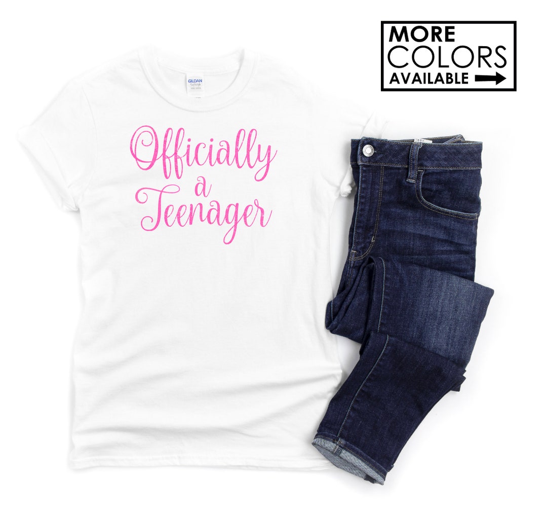 Script Officially a Teenager Shirt Personalize the Colors - Etsy