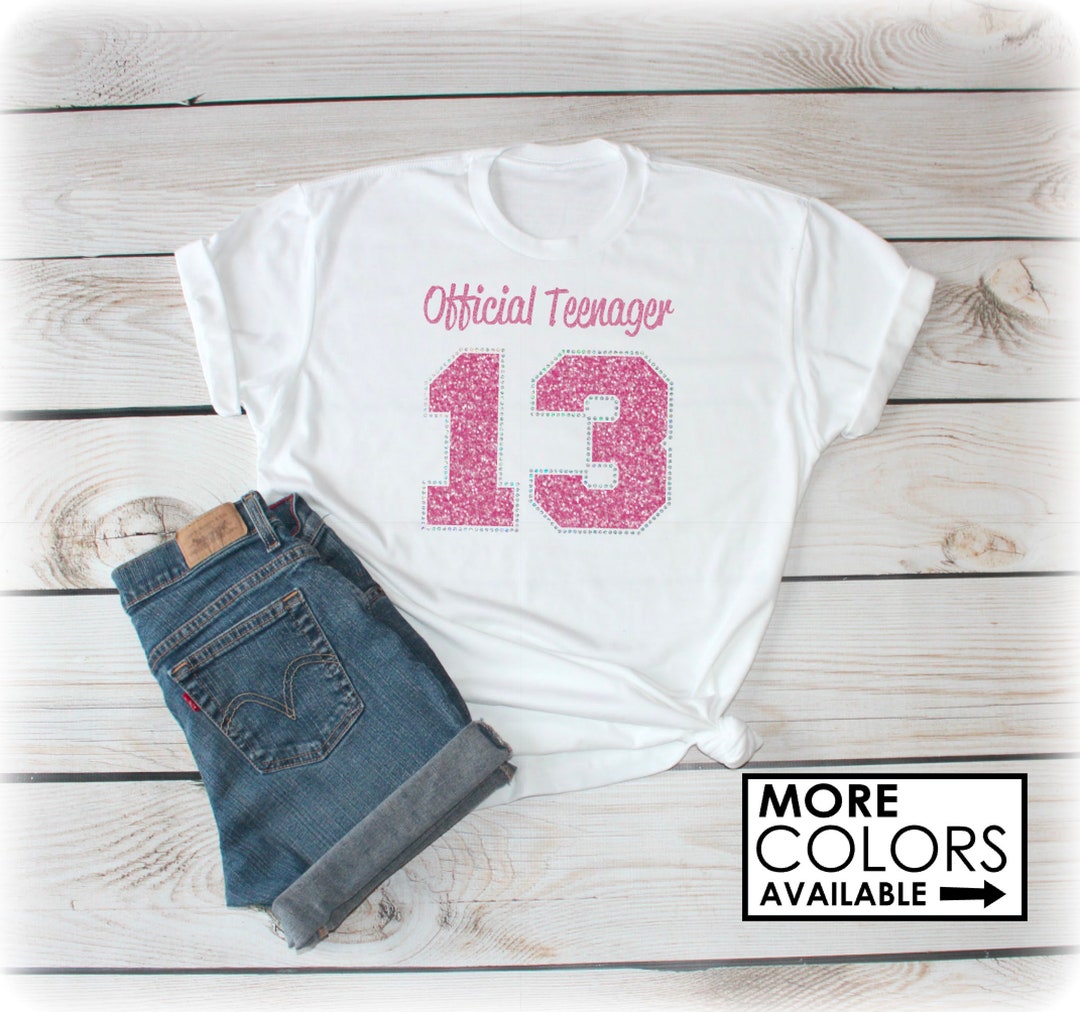 Official Teenager 13 Shirt With Faux Rhinestones Personalize the Colors ...