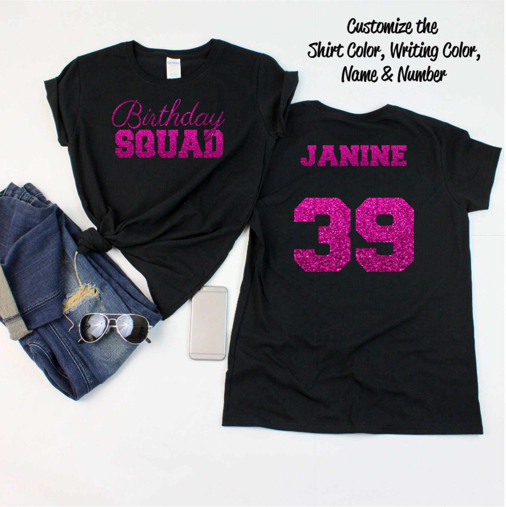 Glitter Birthday Squad Shirt Ubicaciondepersonas Cdmx Gob Mx