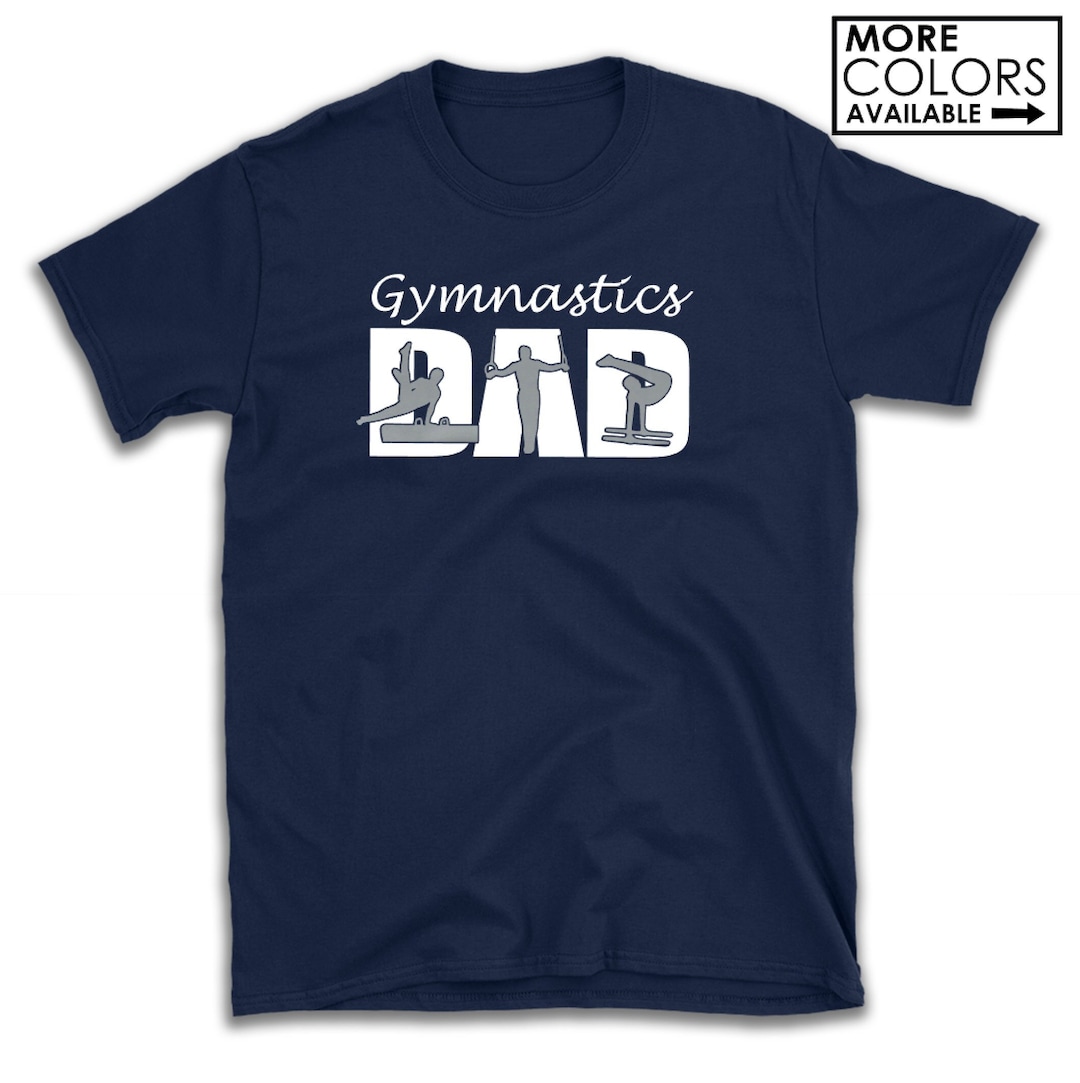 Male Gymnast Gymnastics Dad Shirt Personalize the Colors Glitter Gifts ...