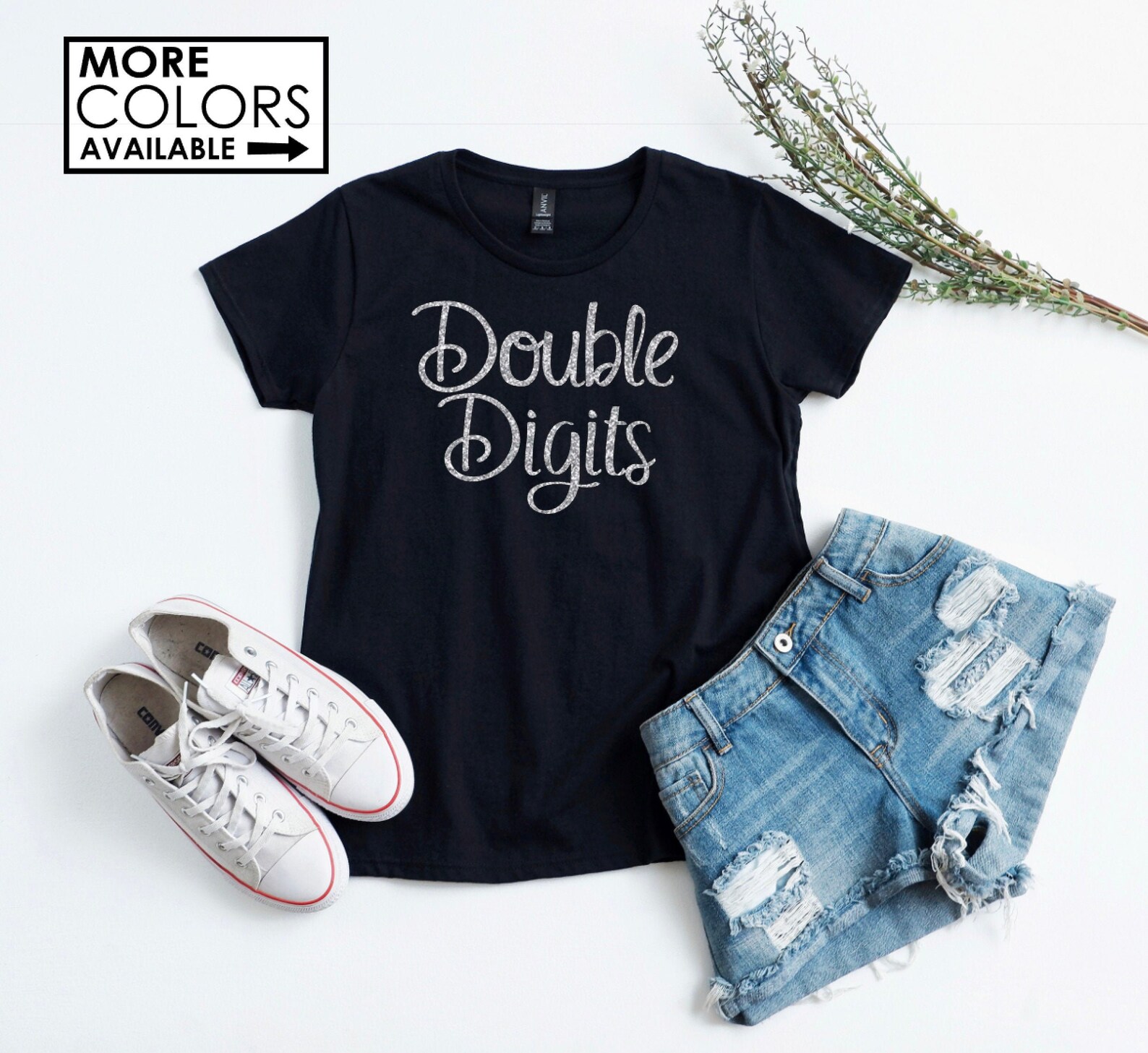Swirly Double Digits Shirt Personalize the Colors Birthday - Etsy
