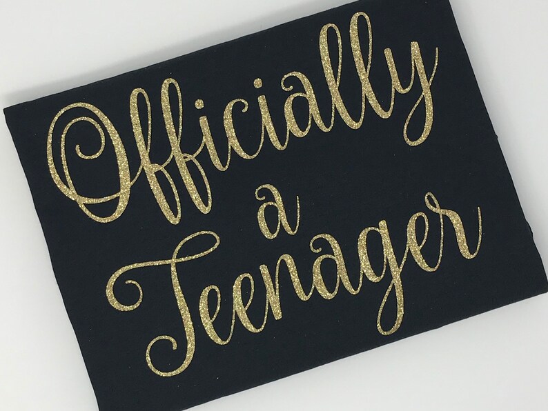 Script Officially a Teenager Shirt With Your NAME & 13 on the - Etsy