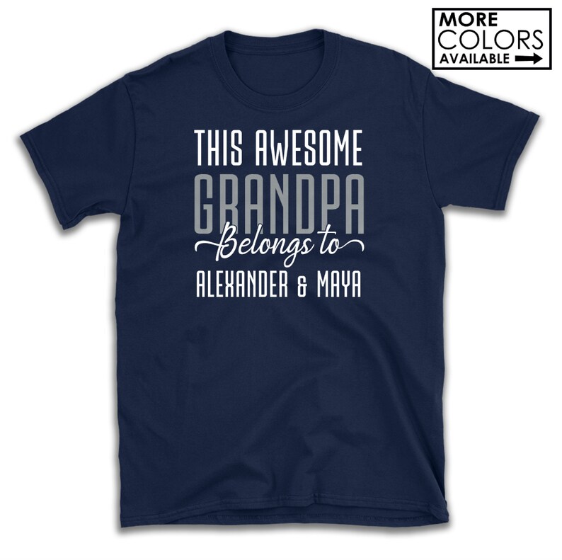 Personalized Grandpa Shirt Grandkids Names Custom Grandpa | Etsy Personalized Grandpa Shirt Grandkids Names Custom Grandpa | Etsy