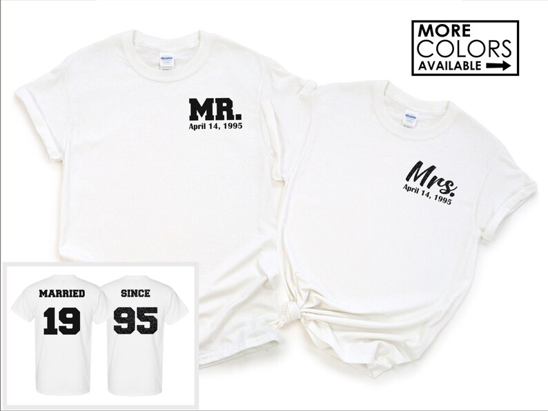 Married Since Shirts - Mr. and Mrs. Shirts - Couples Shirt - Wedding ...