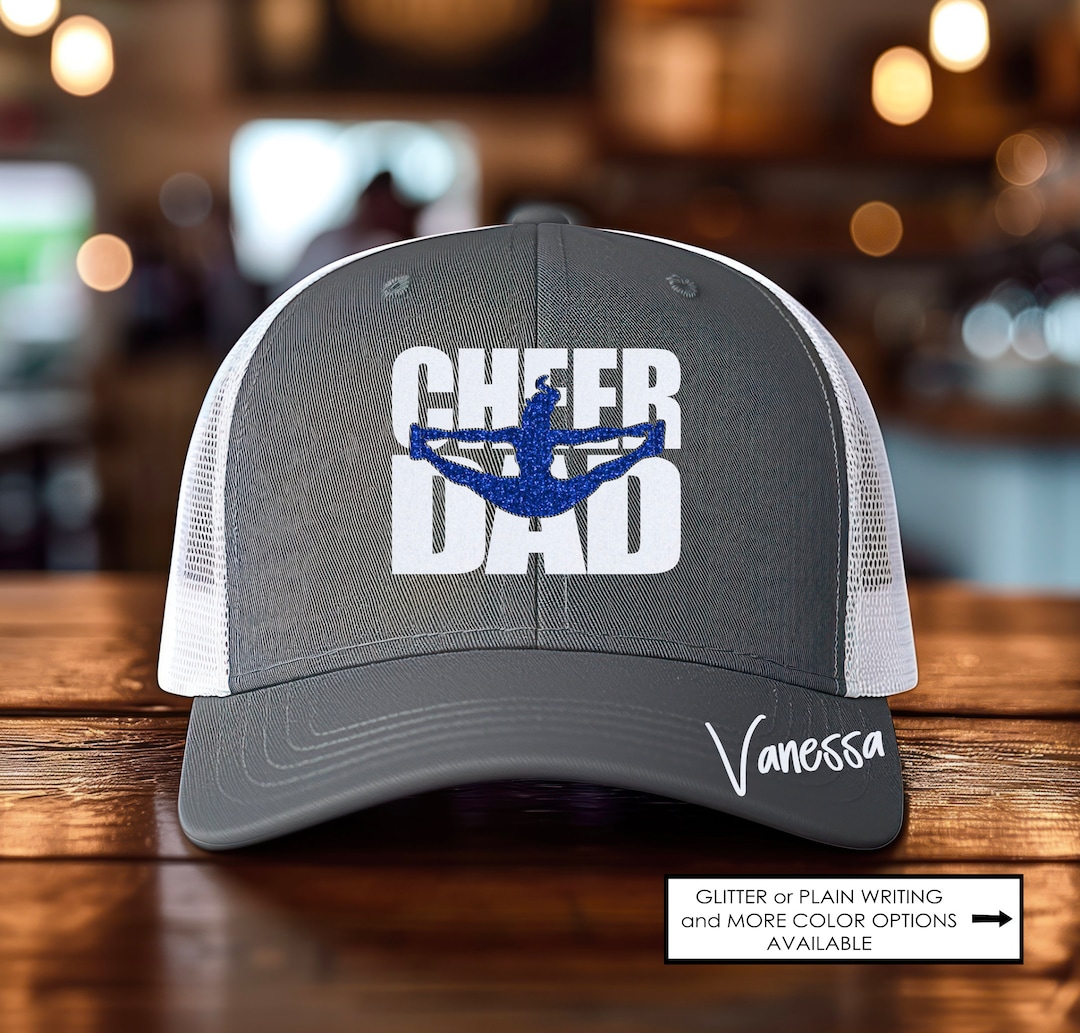 Cheer Dad Hat - Custom Name - Trucker Hat - Dad Hat - Glitter - Gifts ...