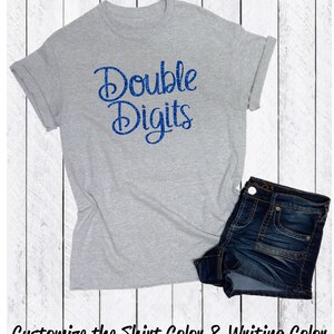 Swirly Double Digits Shirt Personalize the Colors Birthday Party Shirt ...