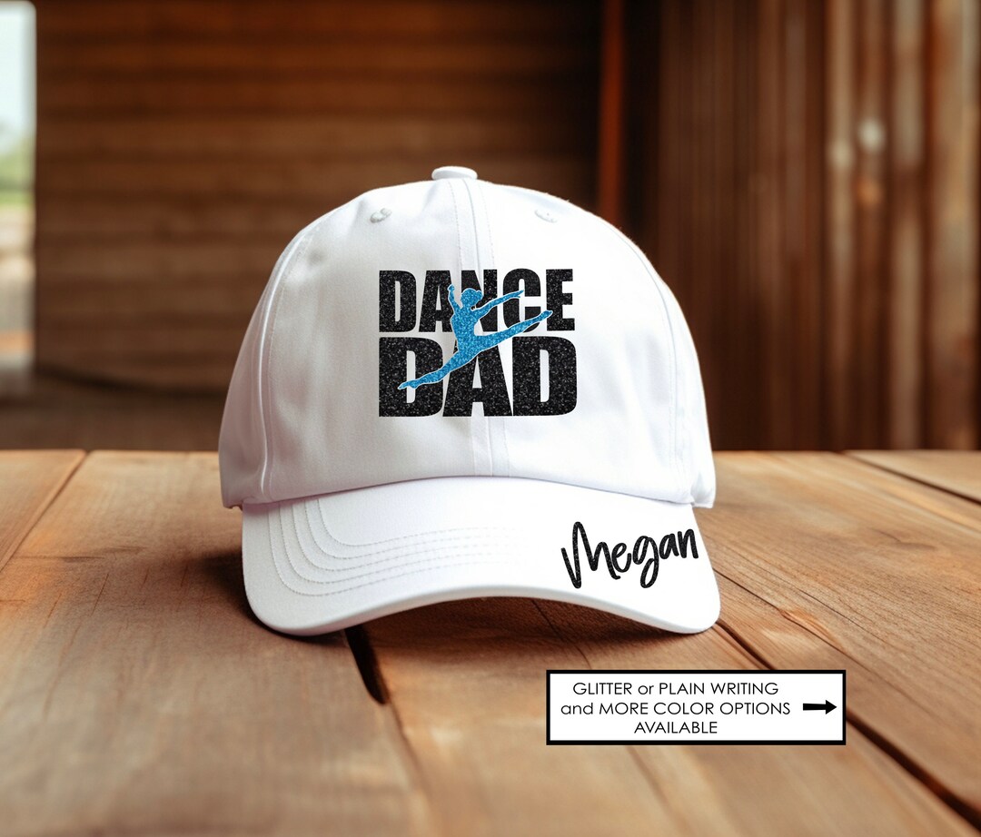 Dance Dad Hat - Name - Dad Hat - Trucker Hat - Glitter - Gifts for a ...